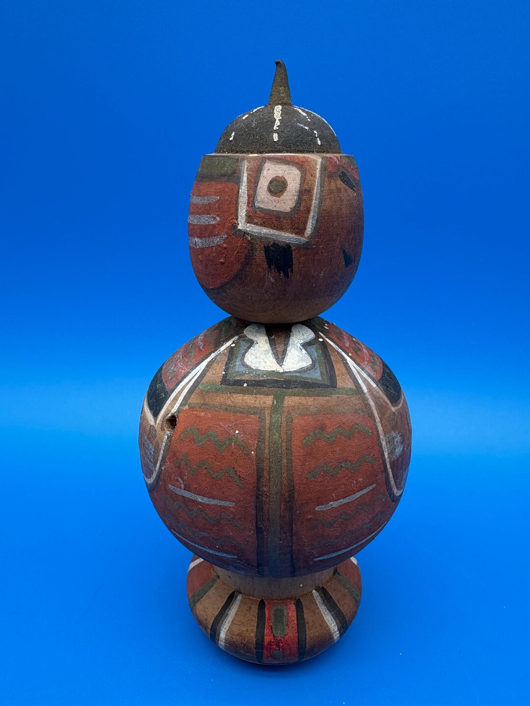 Vintage Japanese Kokeshi Bobble Head Doll, 6" Tall and 3" Wide, Some ...