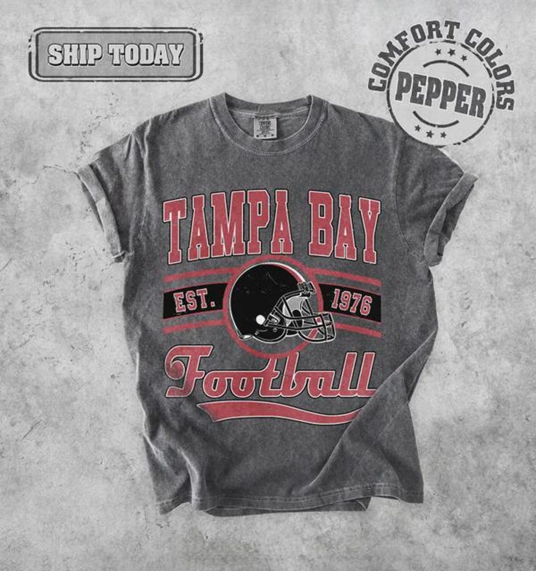 Retro Tampa Bay Buccaneers Football Shirt, Comfort Colors Tee, Vintage ...