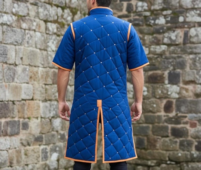 Ren Faire Costume Gambeson With Leather Trim - Etsy