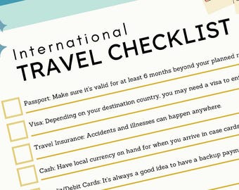 Countries of the World Checklist - Travel Printable (PDF) - Etsy UK