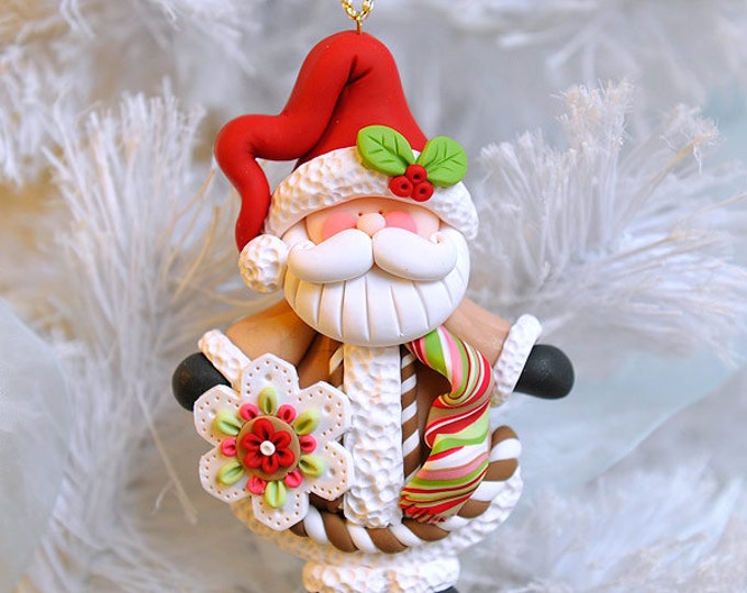 Handcrafted Polymer Clay Santa Claus Ornament - Etsy