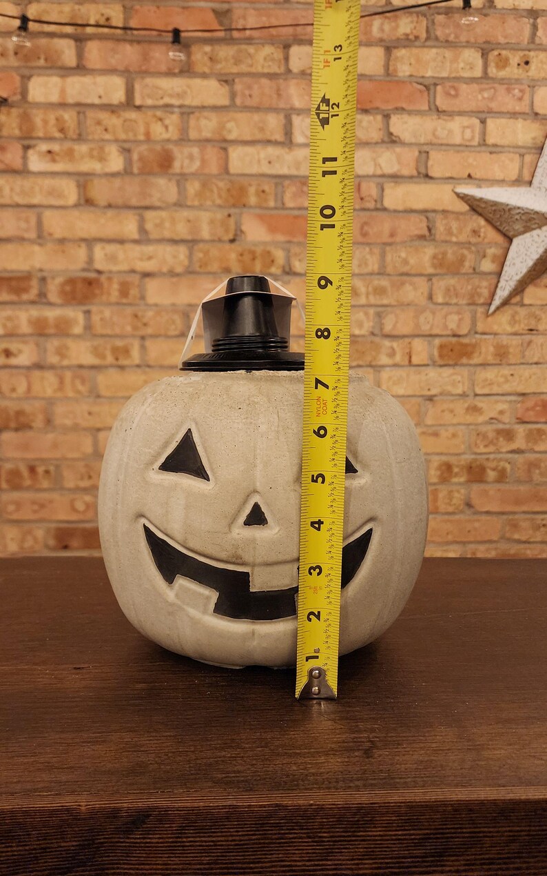 Cement Pumpkin Tiki Torch - Planter - Etsy