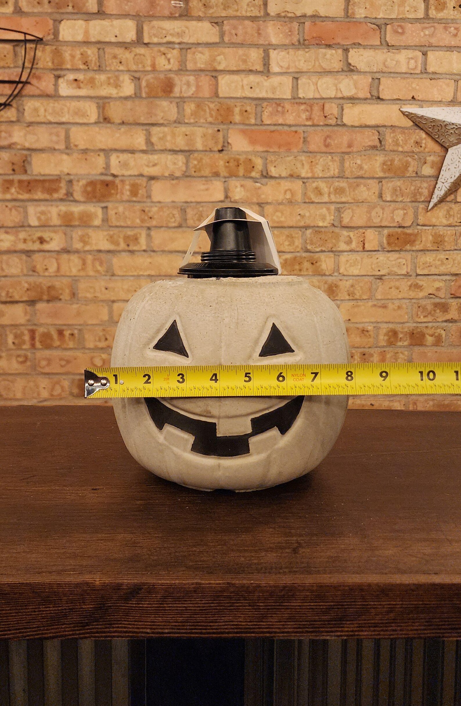Cement Pumpkin Tiki Torch - Planter - Etsy