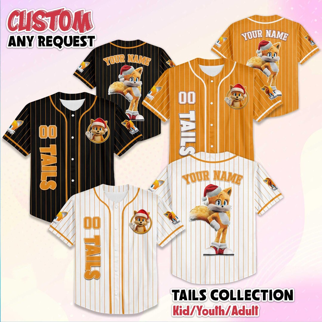 Personalized Tails Baseball Jersey, Custom Sonic Shirt - Etsy