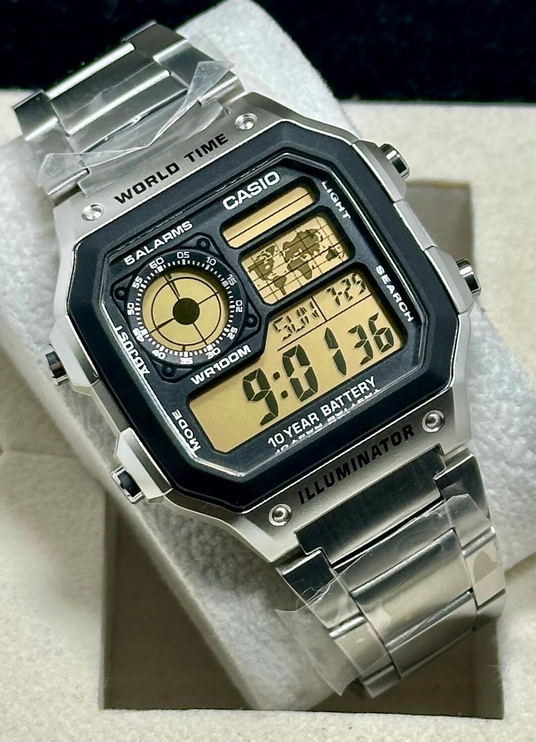 Custom "sahara" Casio AE-1200WHD World Time Watch: Brown Display Mod - Etsy