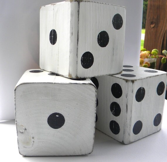 Items similar to One Large Wooden Die! 4" square - conversation piece ...
