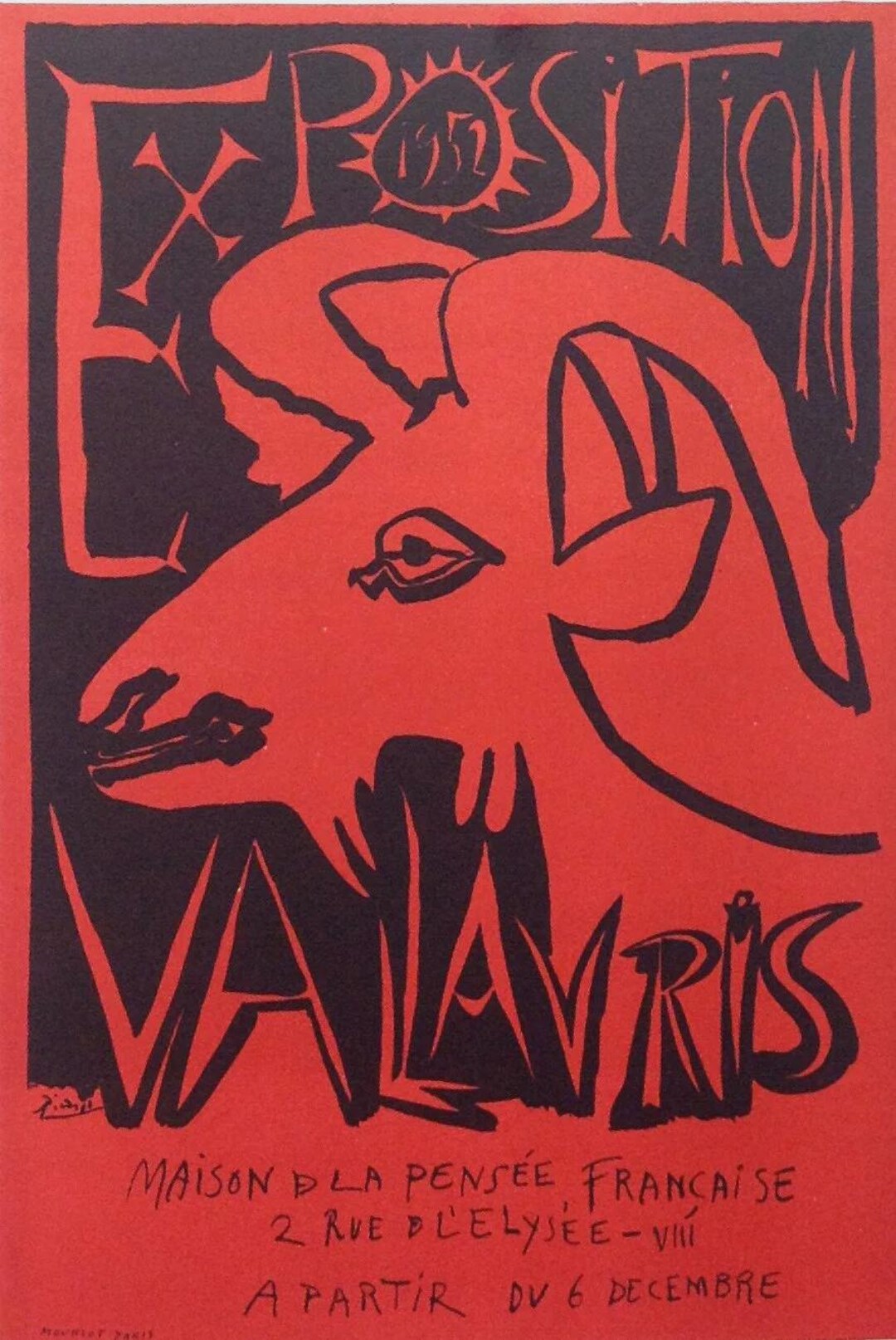 Picasso Lithograph 68 Expo 1952 Art in Posters - Etsy