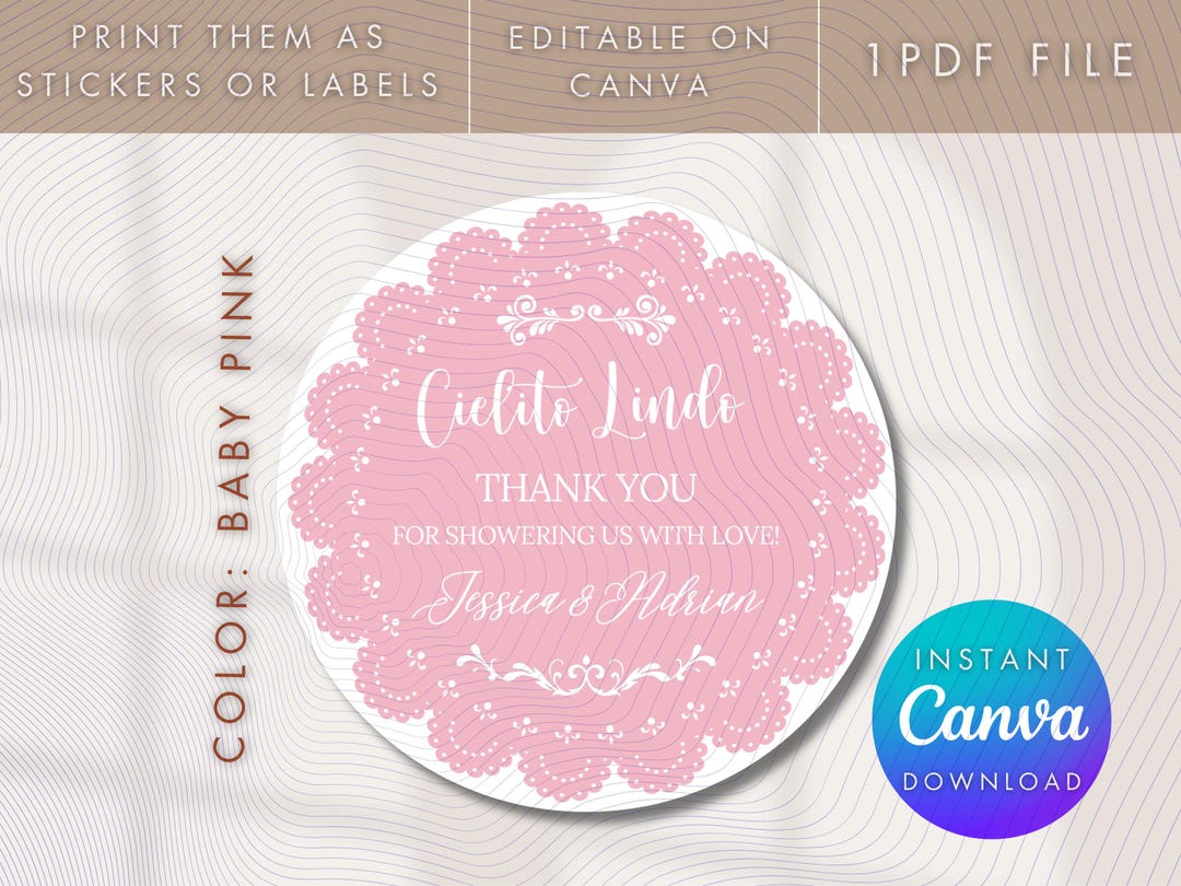 Cielito Lindo Canva Editable Label Designs | Cielito Lindo Theme ...