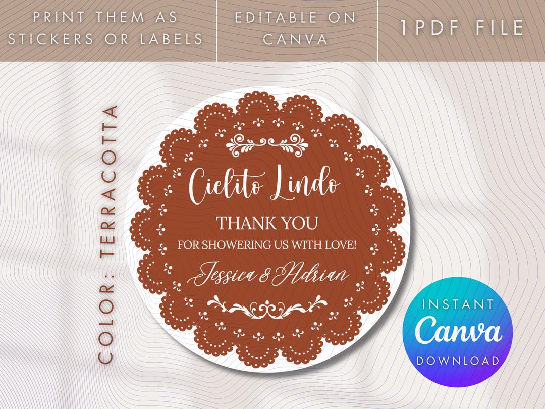 Cielito Lindo Canva Editable Label Designs | Cielito Lindo Theme ...