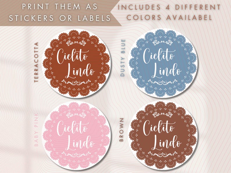 Cielito Lindo Label Designs | Cielito Lindo Theme | Cielito Lindo ...