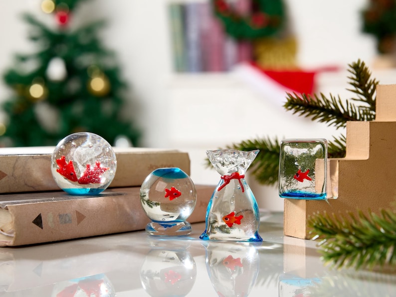 Handmade Blown Glass Koi Figurine – Mini Art Glass Fish for Desk Decor ...