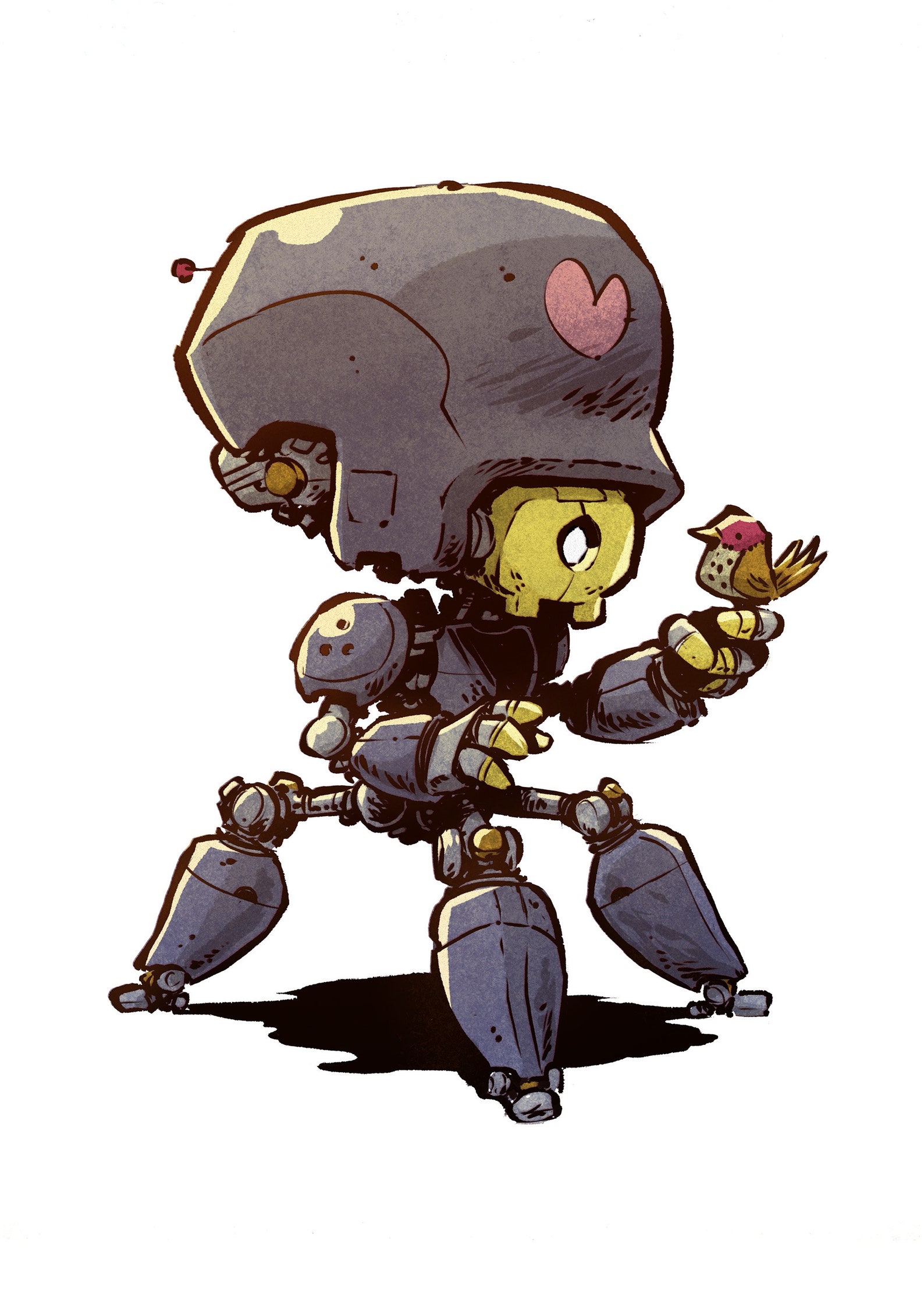 Bot and Bird I, 5x7 Art Print - Etsy