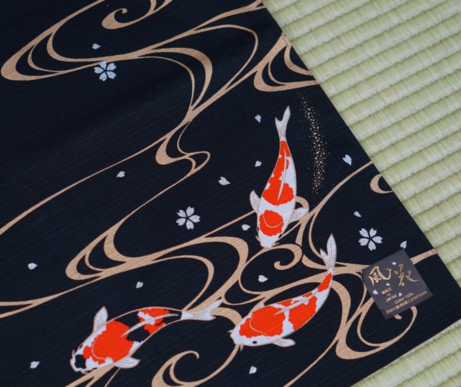 Furoshiki Japanese Traditional Cotton Cloth 50cmx50cm Carp(nisiki-goi ...