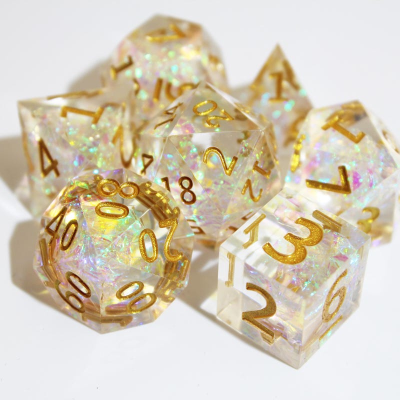 Rainbow Dice Resin - Etsy UK