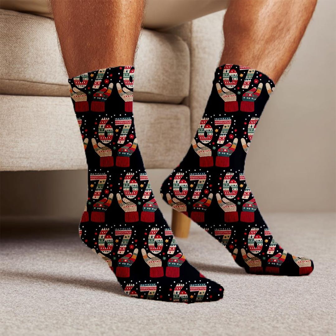 67 Socks, Six Seven Socks, Funny Socks for Teens, Six Seven, Teen Boy ...