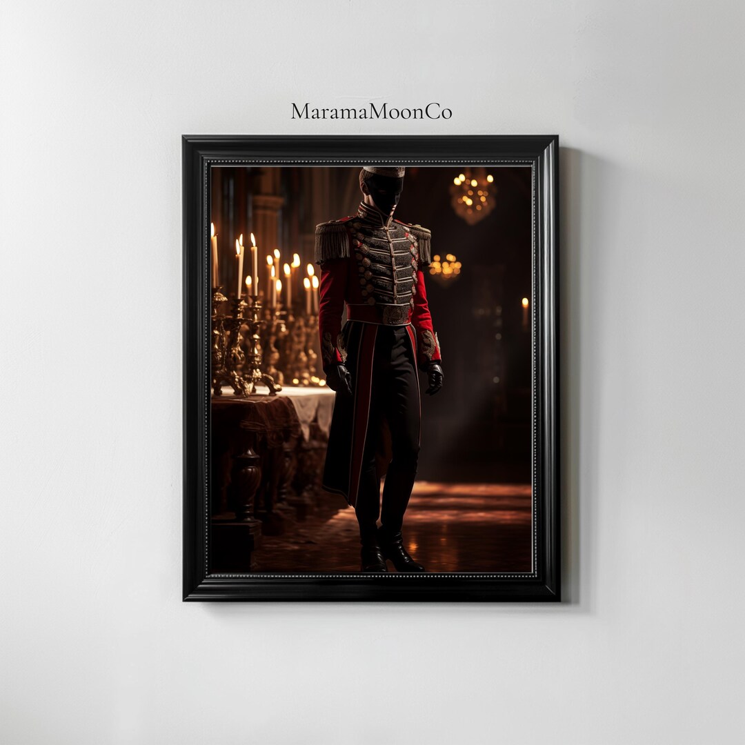 Gothic Nutcracker Wall Art | Dark Christmas Decor | Candlelit Soldier ...