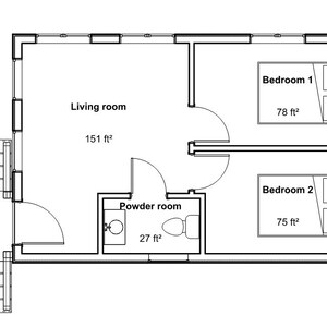 2-bedroom Cabin Blueprint, Bush Bunkie Hideaway Plans, DIY Cabin ...