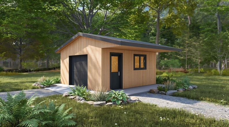 17x17 Shed Plans – Compact Single-car Garage / Workshop | 259 Sq Ft ...