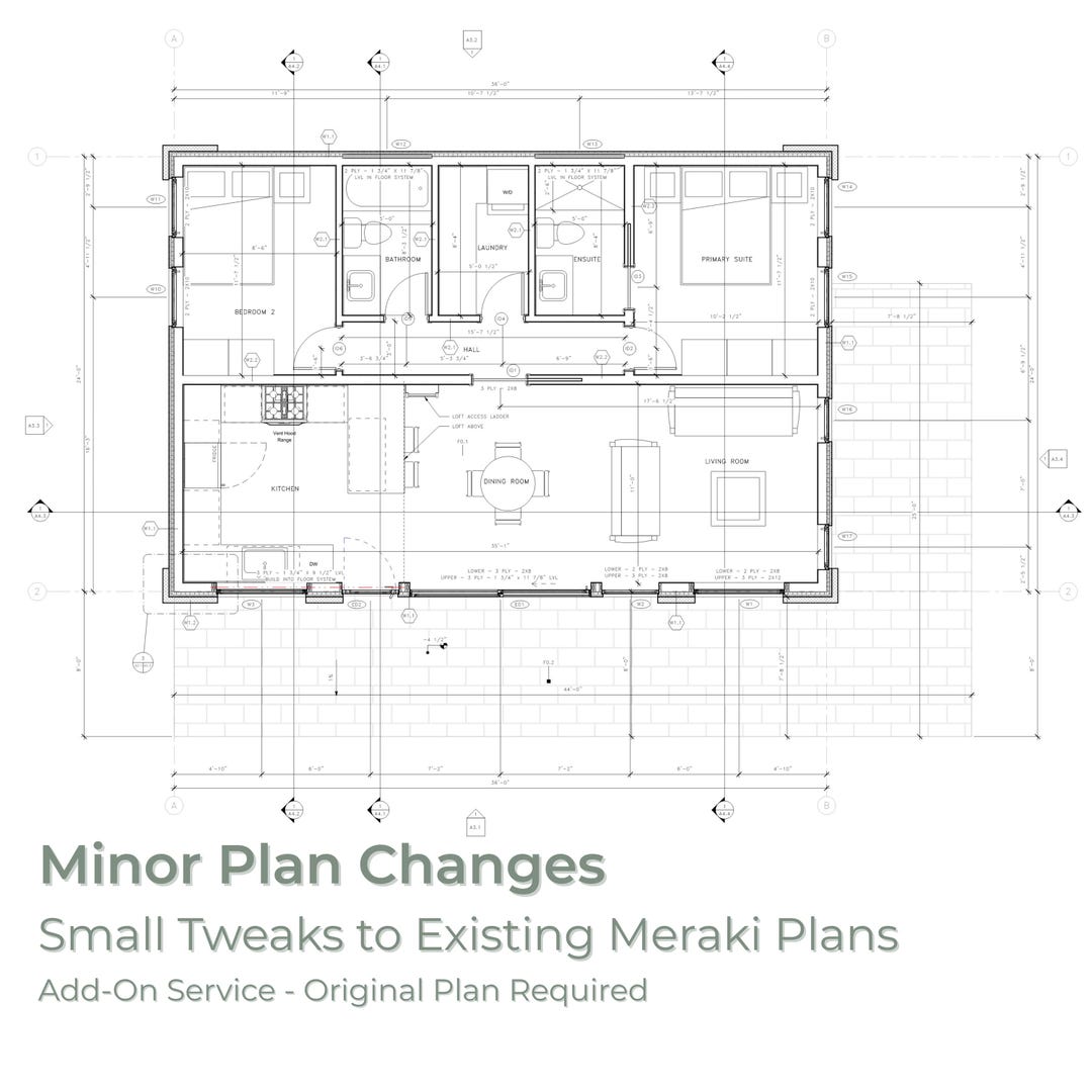 Minor Plan Modifications Add-on | Small Changes to House, Cabin ...