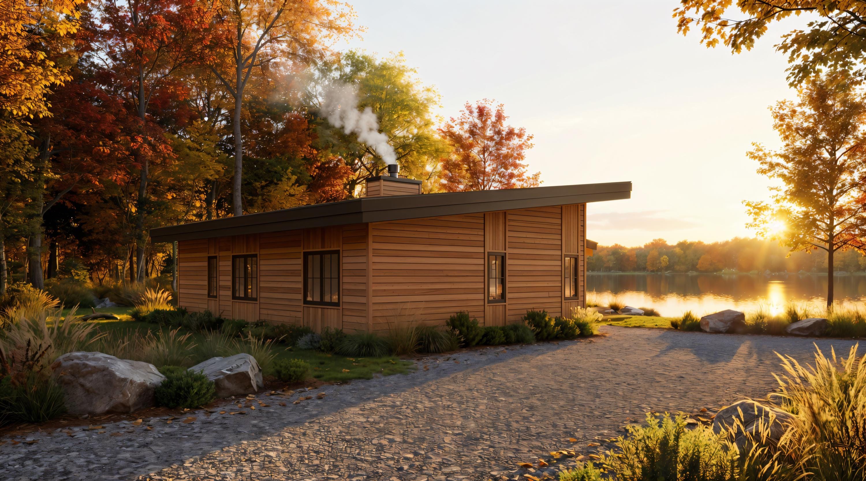 34' X 24' Lean Cabin ADU Architectural Plan - Custom 759SF 2 Bedroom ...
