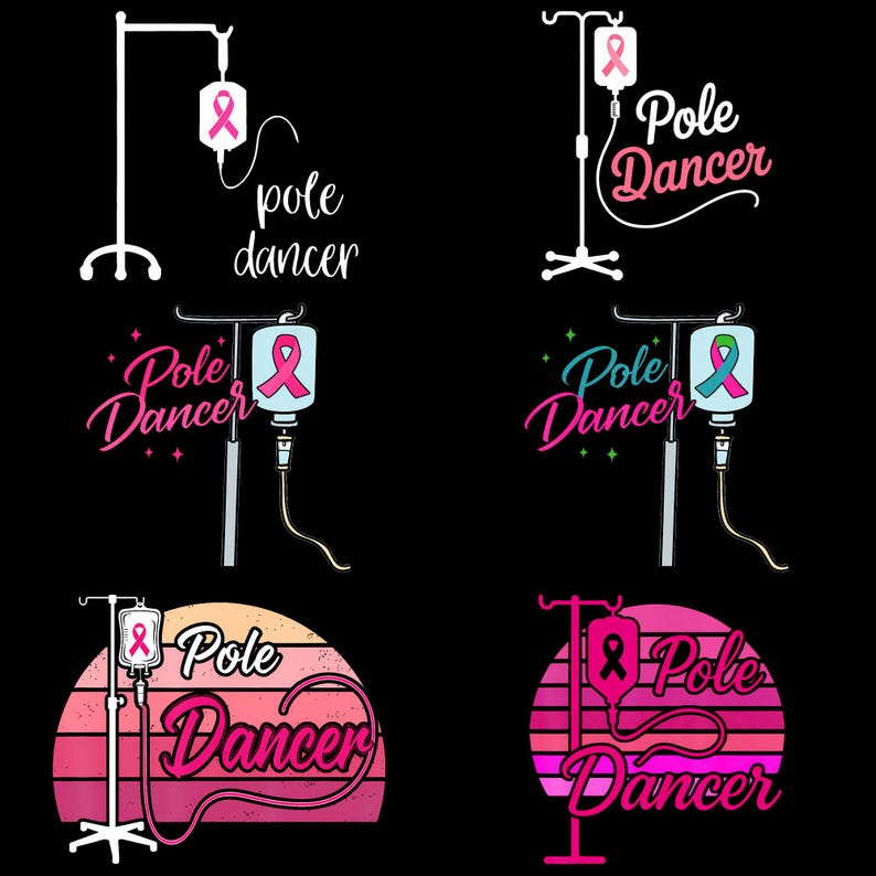 Pole Dancer Cancer Warrior Breast Cancer PNG, Slay Pink Ribbon Survivor ...