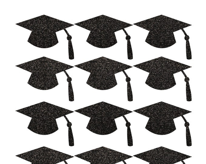 12 Glitter Graduation Cap Die Cuts / Cut Outs / Large - Etsy