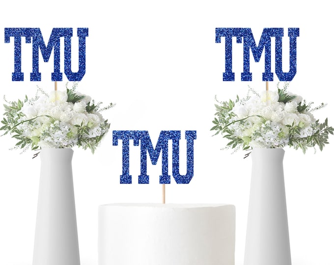 3 Glitter High School Letter Centerpieces // Sticks // - Etsy