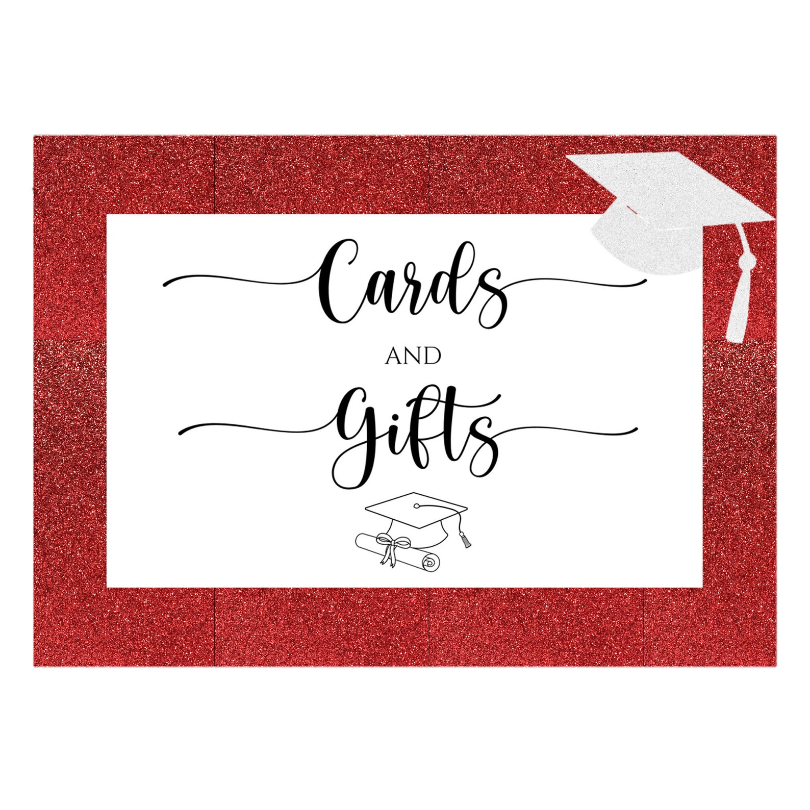 Cards and Gifts Graduation Sign for Grad Decorations Candy - Etsy