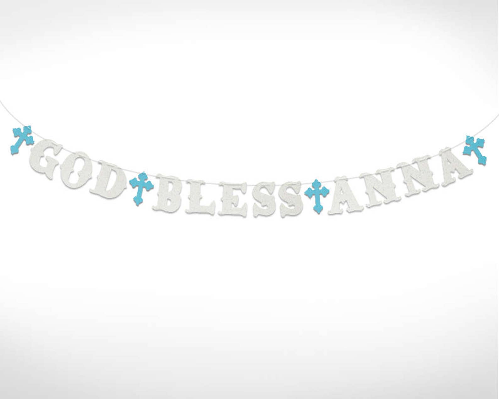 Personalized Pink God Bless Banner // Baptism // Christening | Etsy