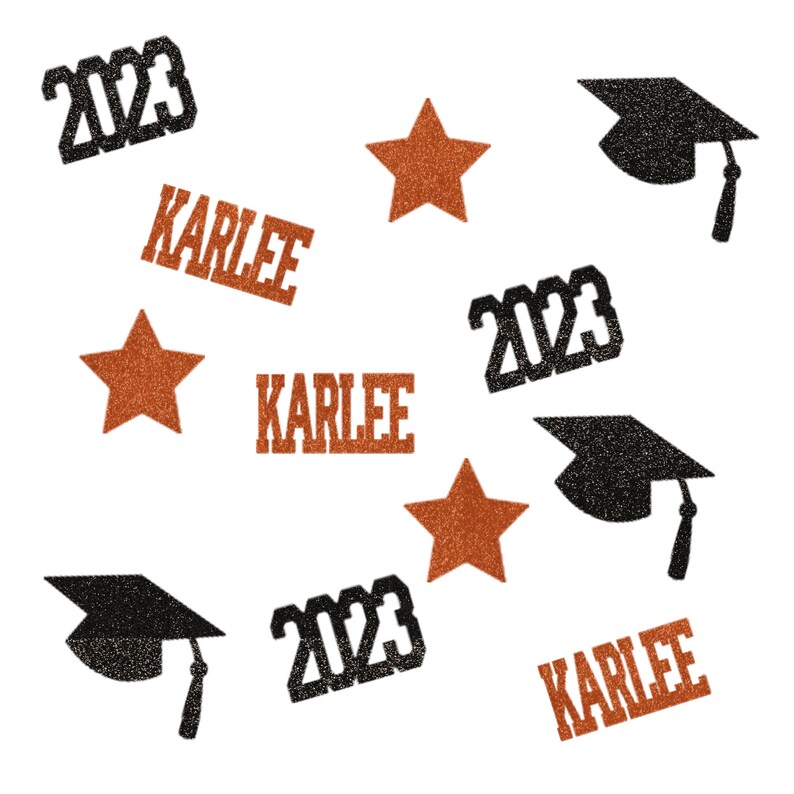 100 Personalized Name Year Graduation Confetti // Graduation - Etsy