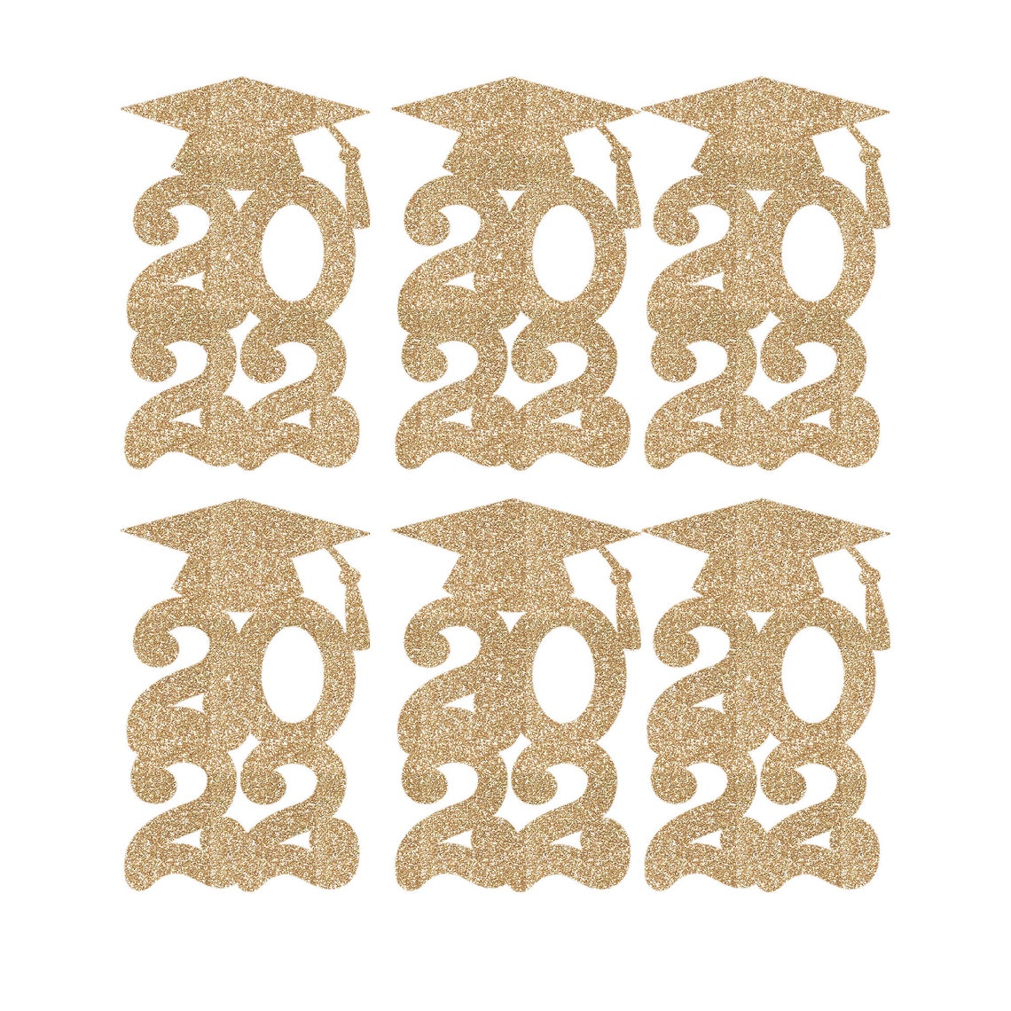 2021 Graduation Party Decorations / 6 Glitter 2022 Cut Outs / - Etsy