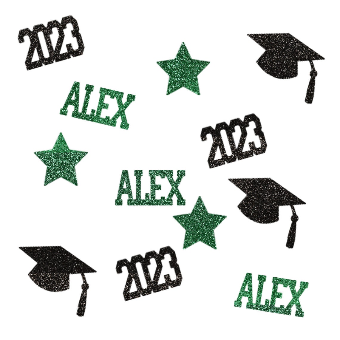 100 Personalized Name Year Graduation Confetti // Graduation Party ...