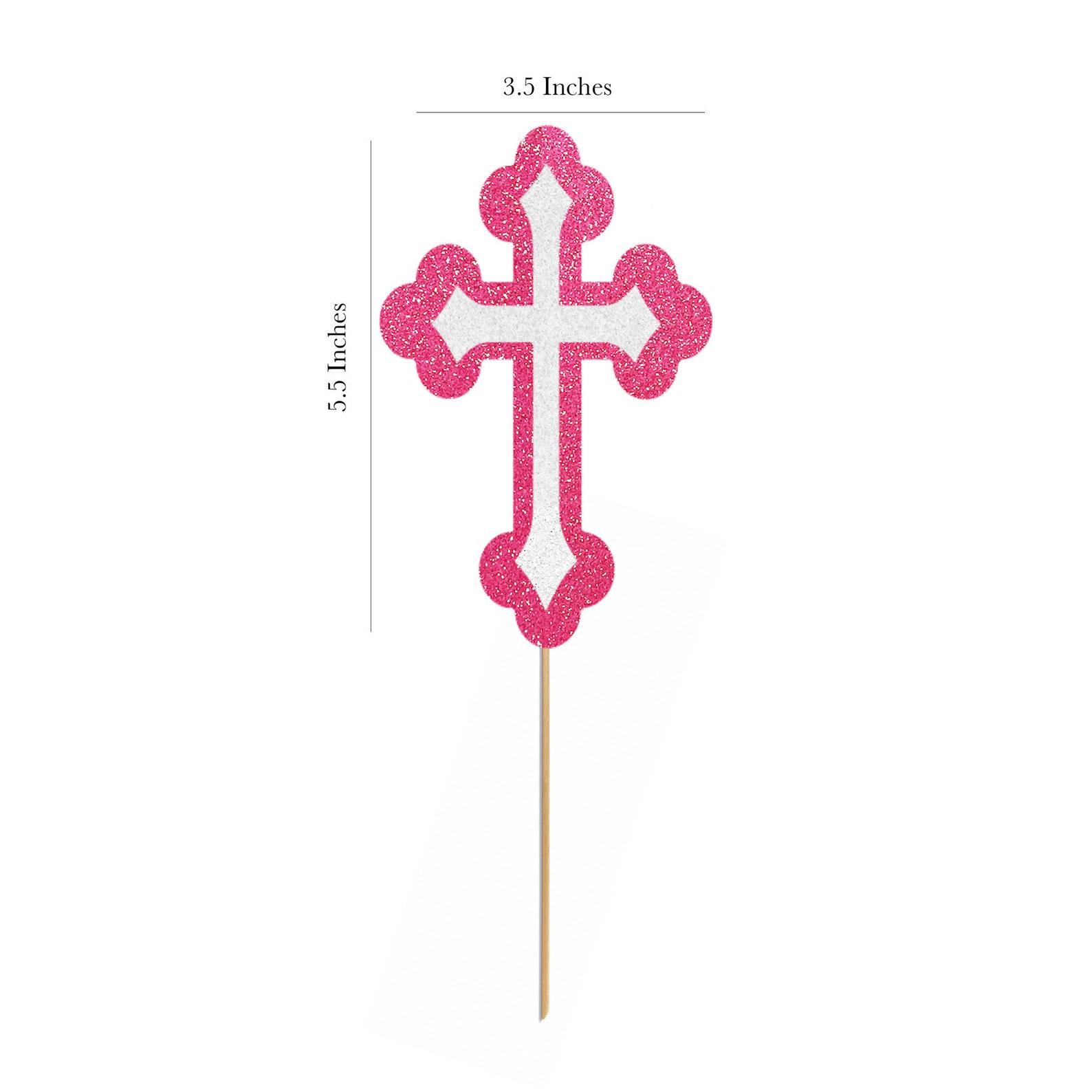 3 Large Glitter Cross Centerpieces, Cross Cake Topper, Cross Sticks ...