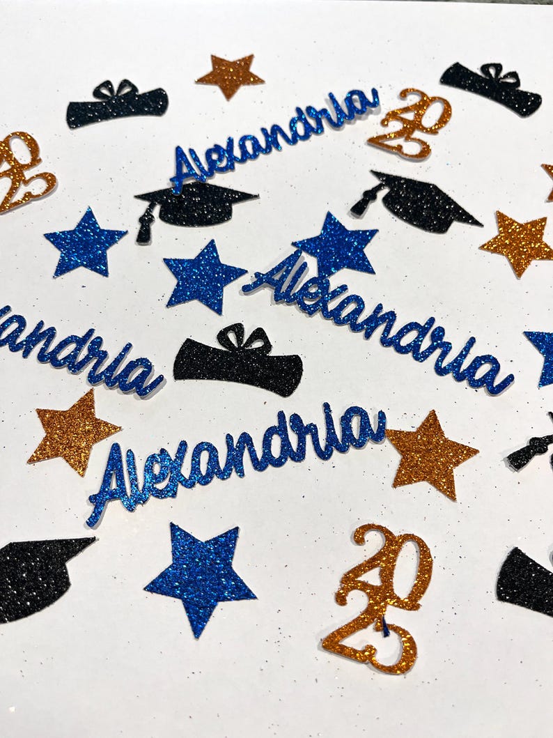 150 Personalized Graduation Confetti: Custom Name & Year for Class of ...