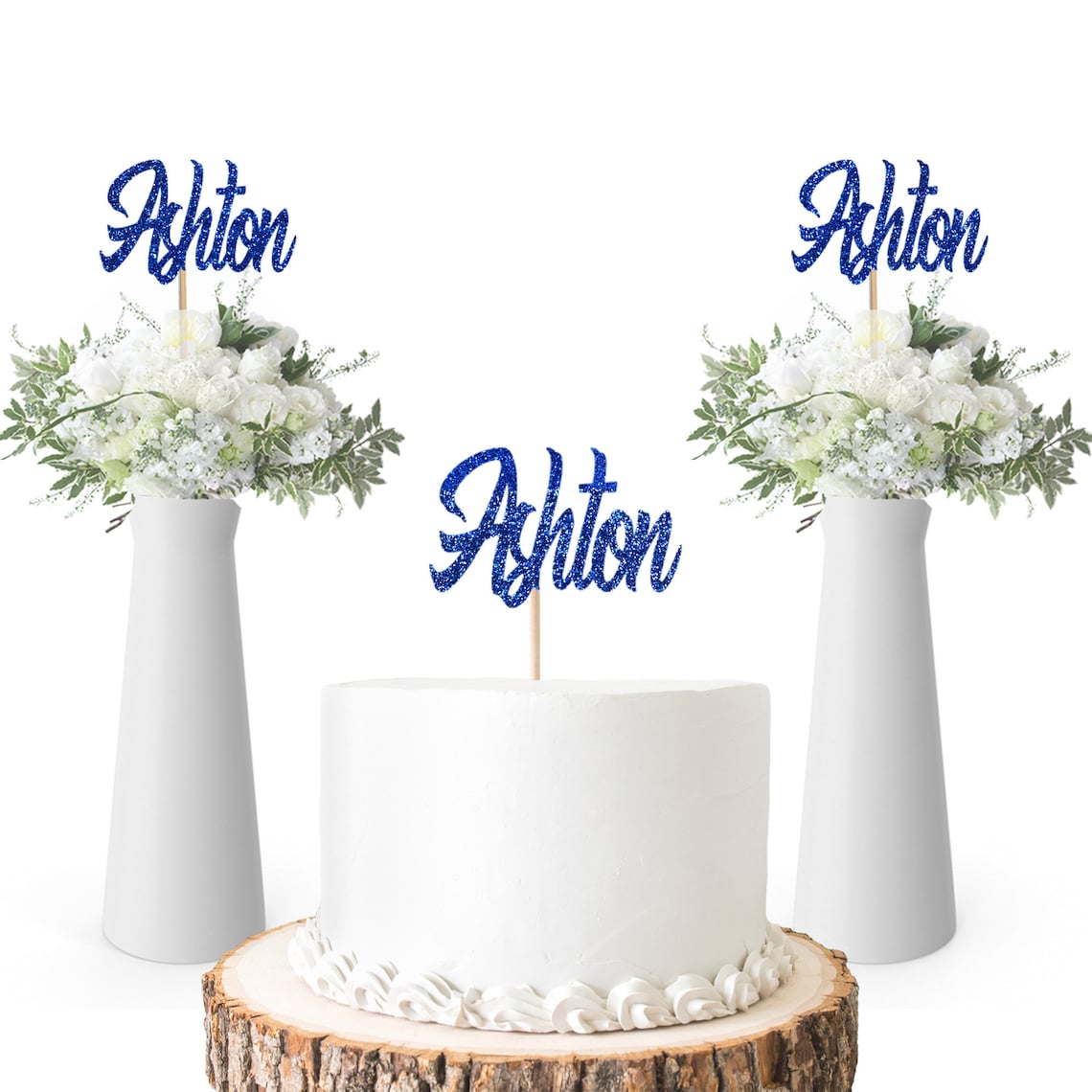 3 Personalized Glitter Name Centerpiece Sticks /custom Name Sticks ...