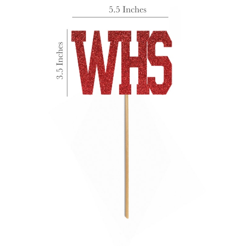 3 Glitter High School Letter Centerpieces // Sticks // Graduation Party ...