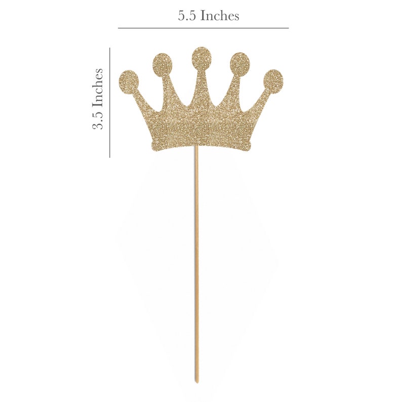 3 Glitter Princess Crown Centerpiece Sticks /princess Tiara Sticks ...