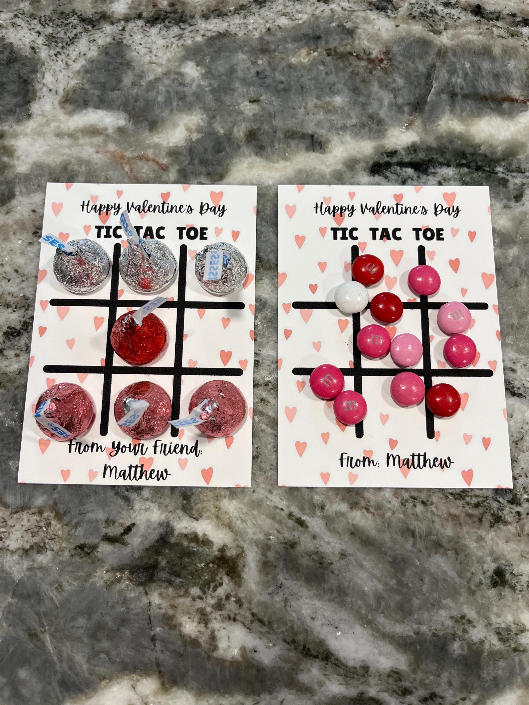 Printed & Mailed Personalized Happy Valentine's Day Tic Tac Toe Cards ...