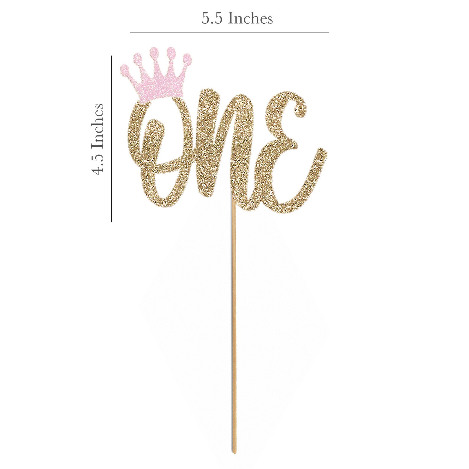 One Cake Topper With Crown (set of 3) / First Birthday Centerpieces ...