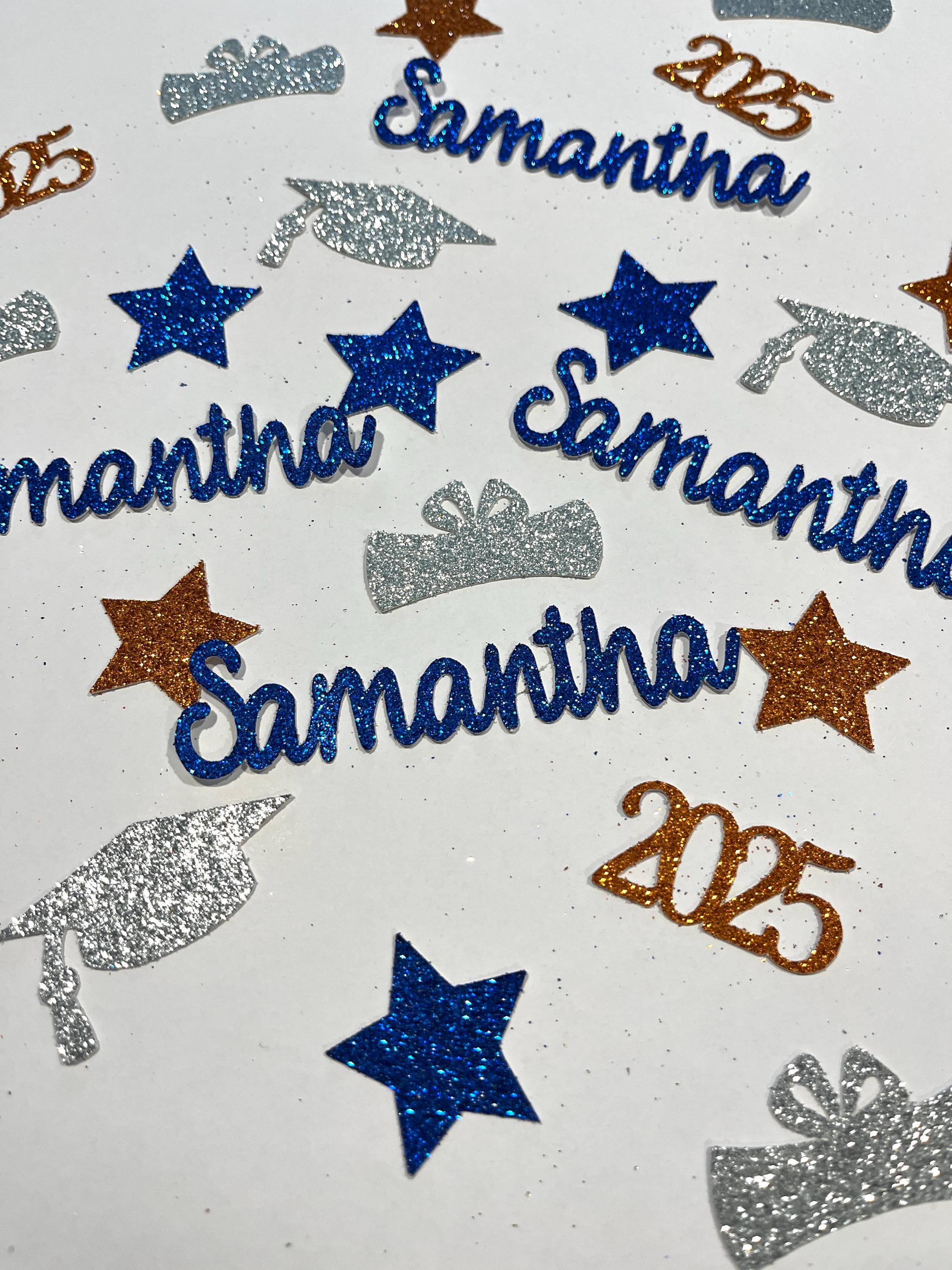 150 Personalized Name Year Graduation Confetti // Graduation Party ...