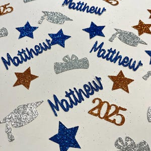150 Personalized Name Year Graduation Confetti // Graduation Party ...