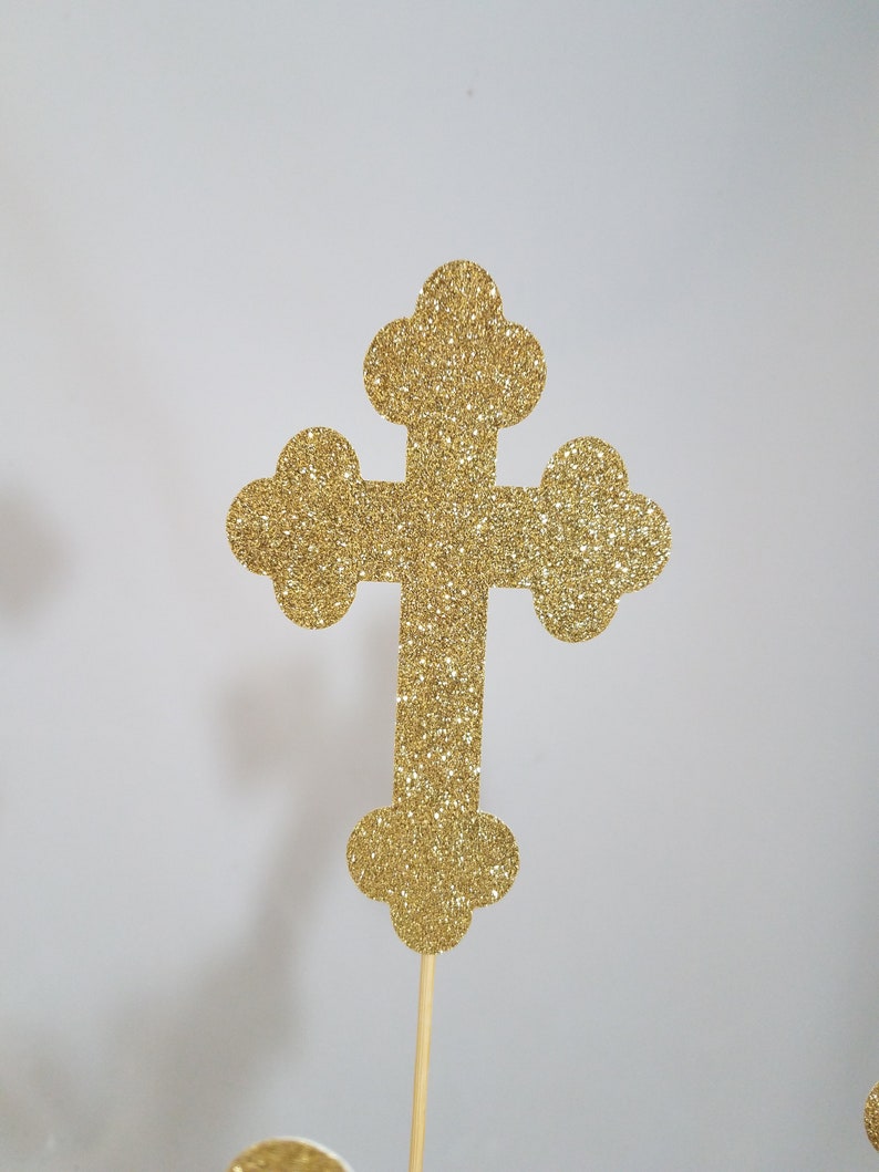 1 Large Glitter Cross Centerpieces Cross Cake Topper Cross | Etsy