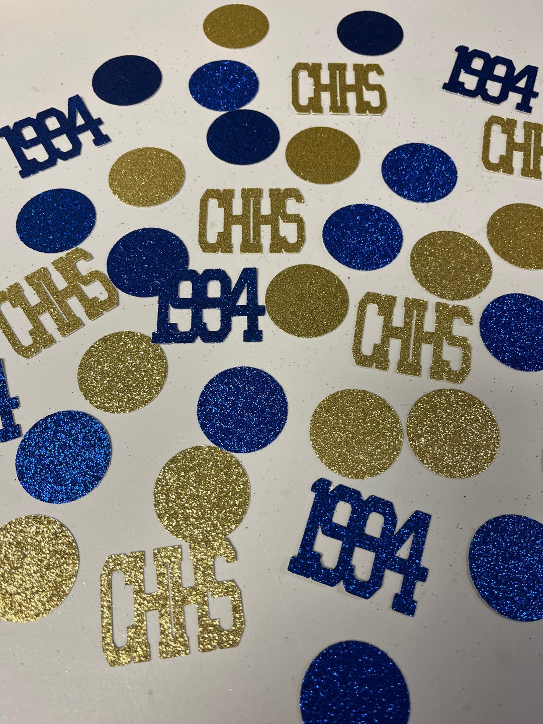 Personalized School Letters and Year Class Reunion Confetti, 50th, 40th ...