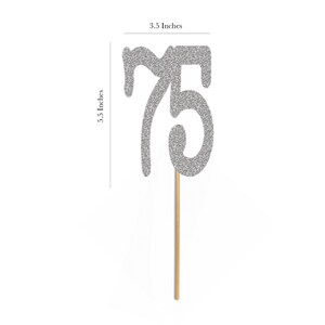 3 Large 75th Glitter Centerpieces // 75th Birthday // Birthday ...