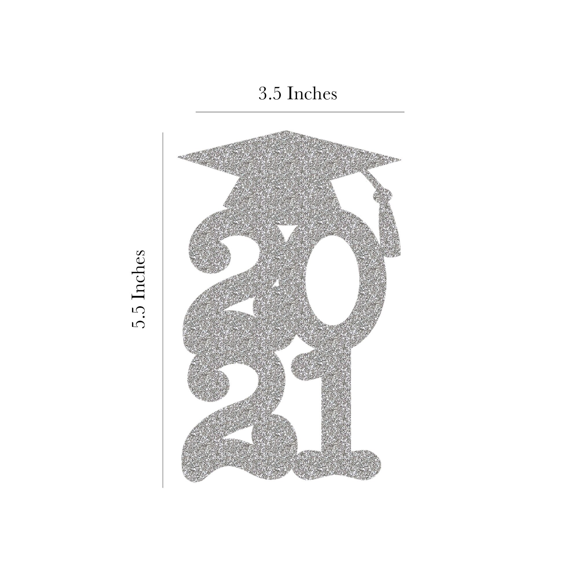 Graduation Party Decorations / 6 Gold Glitter 2021 Cut Outs / | Etsy