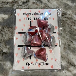 Printed & Mailed Personalized Happy Valentine's Day Tic Tac Toe Cards ...