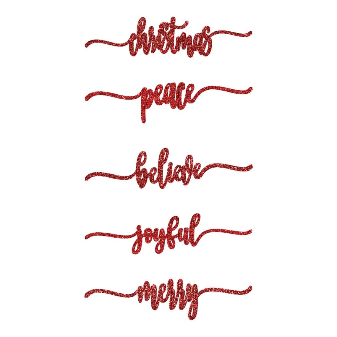 4 Glitter Merry Table Place Card Cutouts Christmas Peace - Etsy