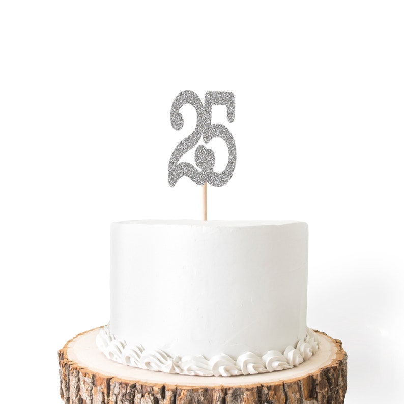3 Large 25th Glitter Centerpieces // 25th Birthday // 25th Anniversary ...