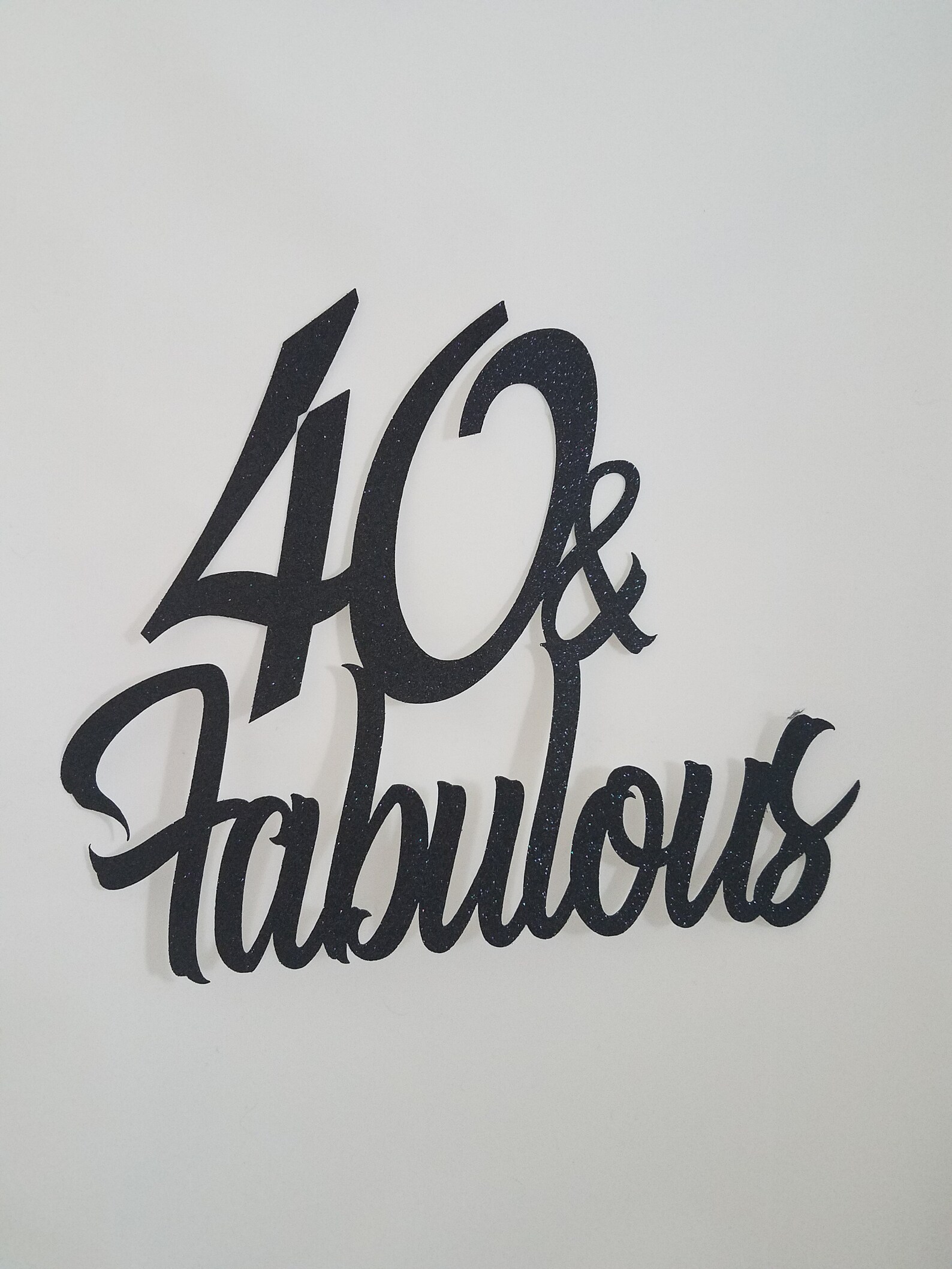 Glitter Fabulous & 40 Sign / Backdrop Decorations / Cake | Etsy