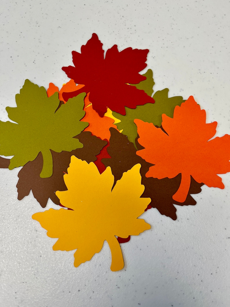 25 Fall Maple Leaves Leaf Die Cuts 4 Inches Autumn Cut Outs - Etsy